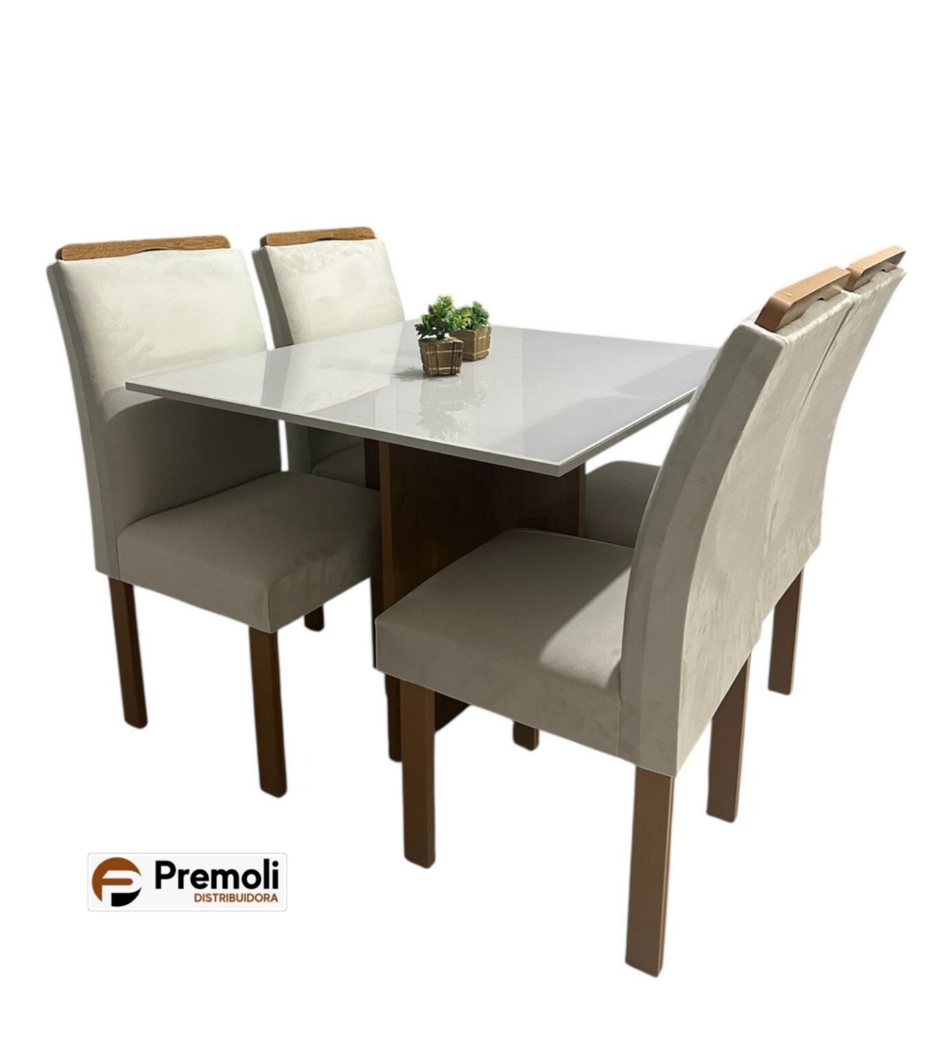 Mesa Premoli Salinas 1.20X80 C/04 Cad Londres Com Vidro Imagens ...